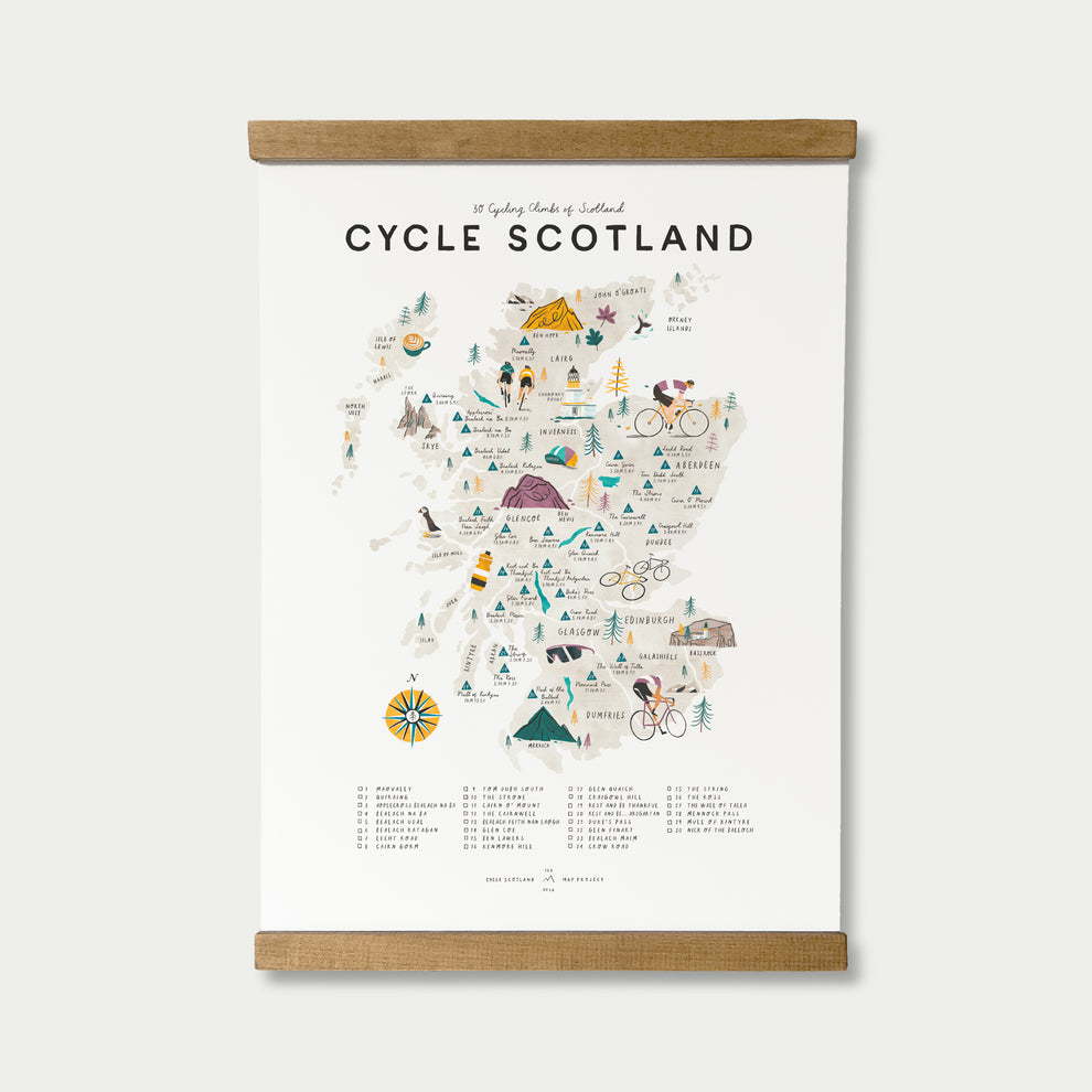 Cycle Scotland A3 Map Checklist – oldfielddesignco